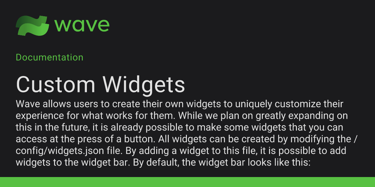 Custom Widgets | Wave Terminal Documentation