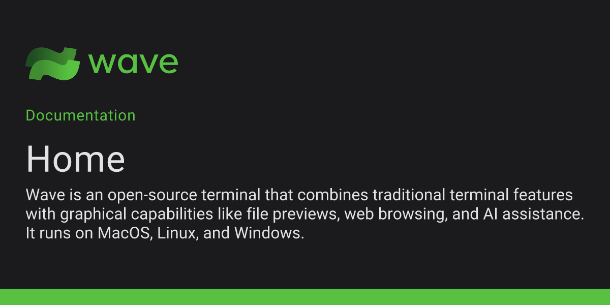 Home | Wave Terminal Documentation