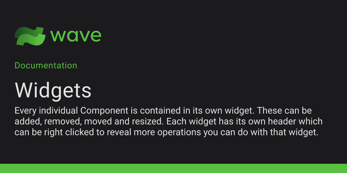 Widgets | Wave Terminal Documentation