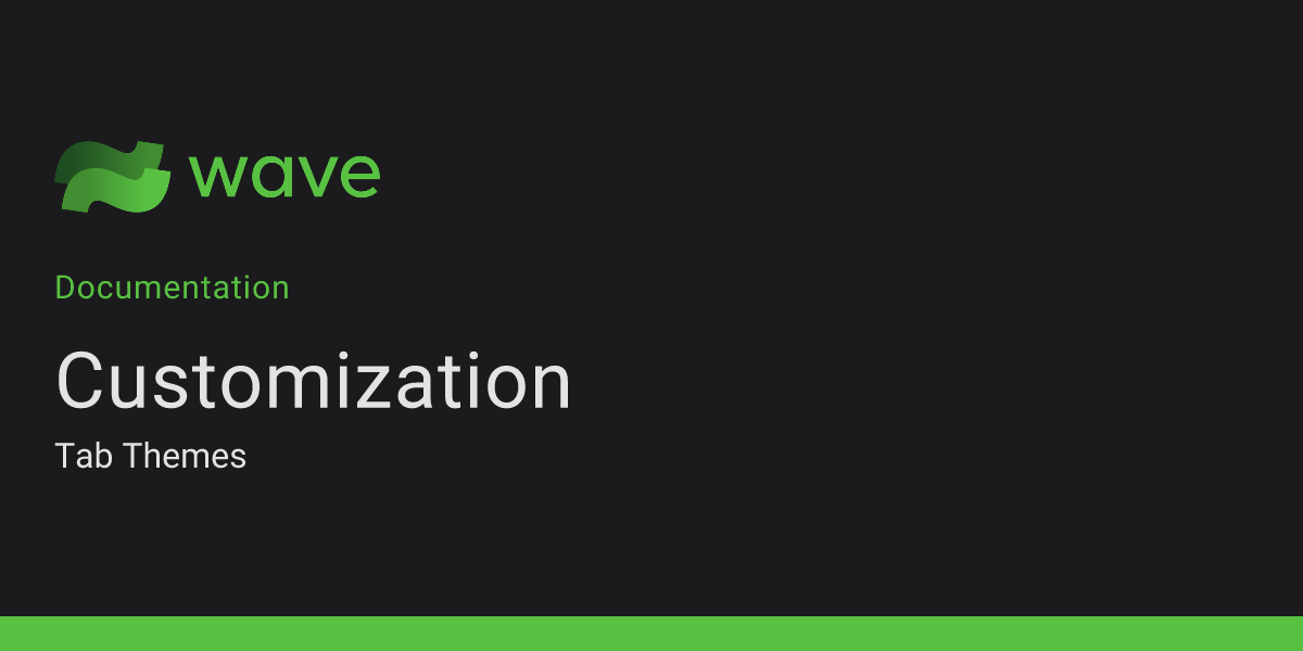 Customization | Wave Terminal Documentation